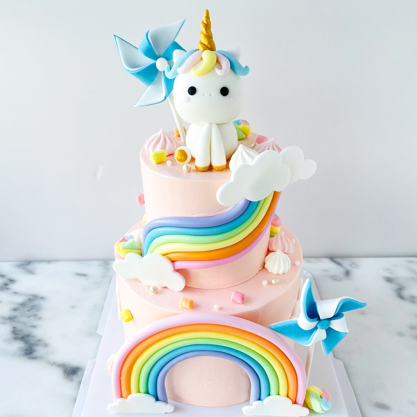 Customized Cake - Unicorn Rainbow Cake – Annabella Patisserie Macarons