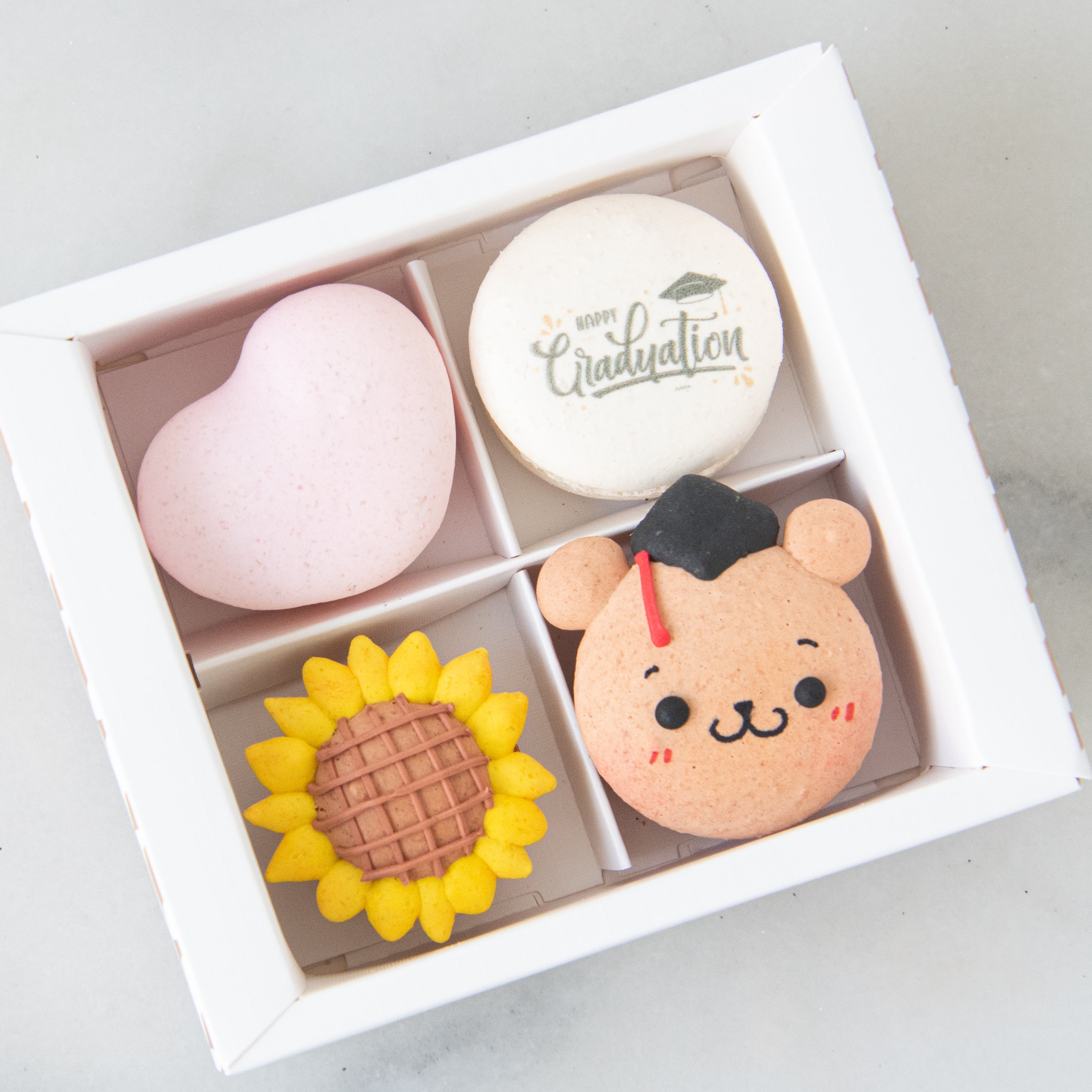 Happy Graduation | 4in1 Cheerful Celebration bear Macarons | $15.80 Ne