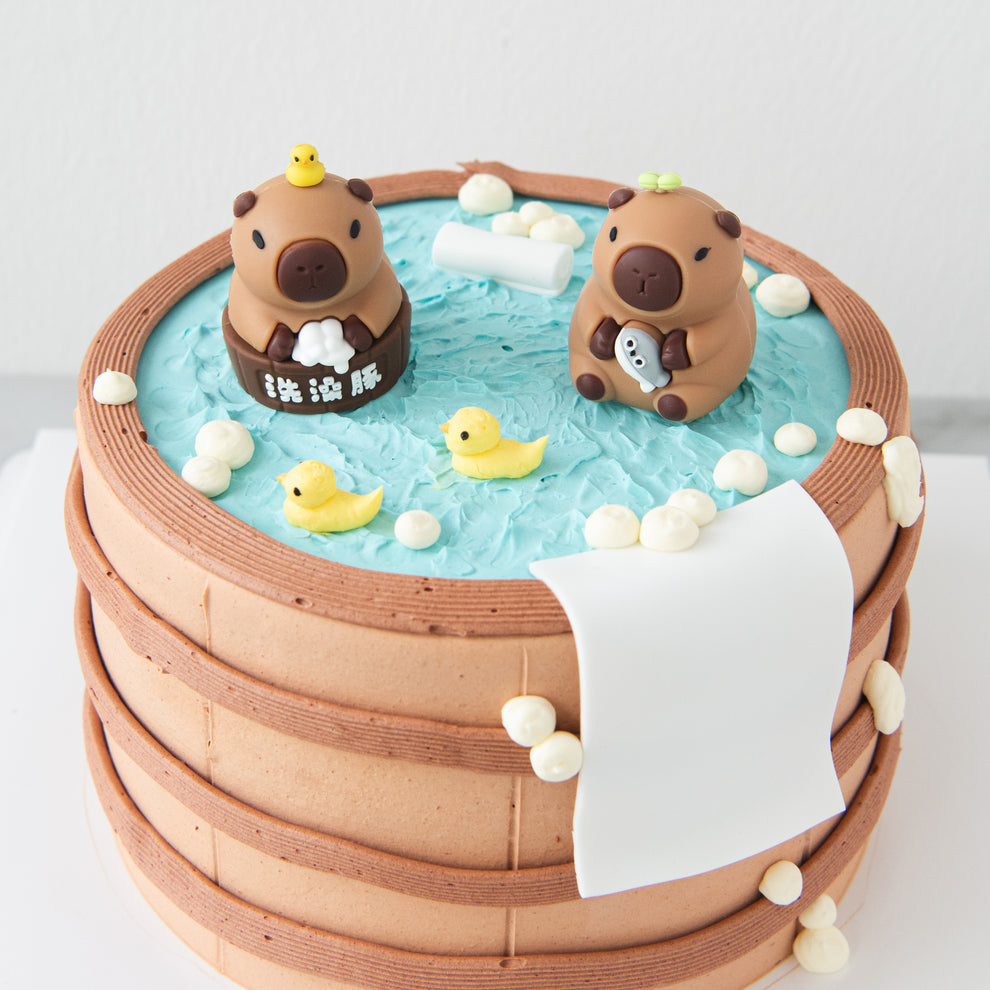 Capybara Hot Springs Cake – Annabella Patisserie Macarons