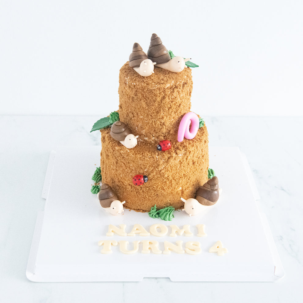 Customized Cake - Garden Snail Cake – Annabella Patisserie Macarons