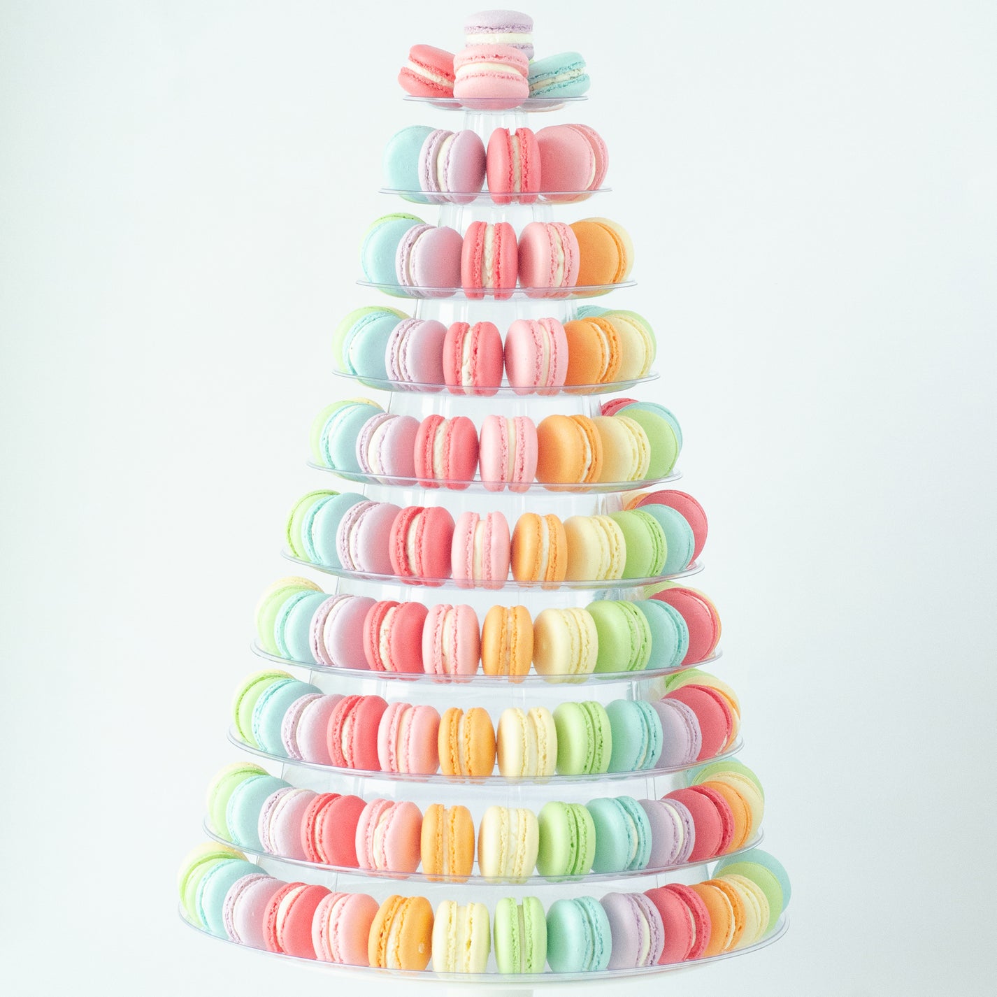 10-Tier Grand Macaron Tower (200pcs Classic Macaron) | Includes Free T ...