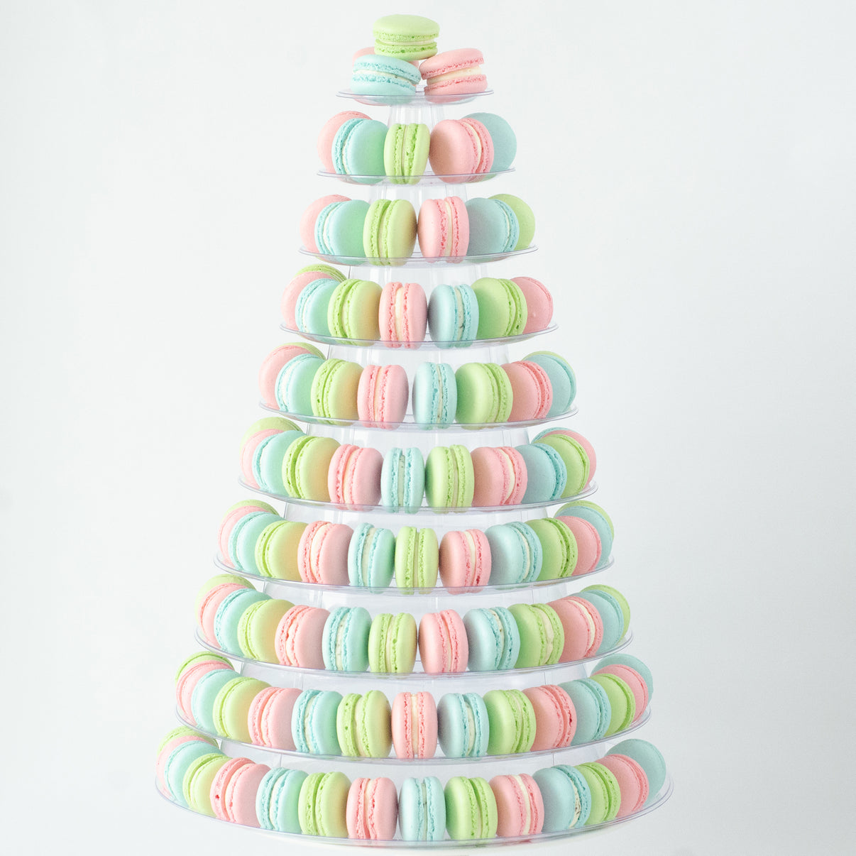 10-Tier Grand Macaron Tower (200pcs Classic Macaron) | Includes Free T ...