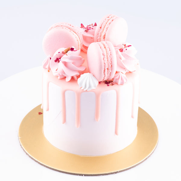 Sales! Lychee Rose Cake Petite | Including 3 pcs Macarons | $35.80 net ...