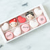 10 pcs Traditional Indian Wedding Couple Macarons in a Gift Box | Comp